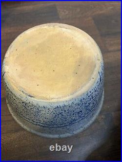 Jerry Brown Vintage’92 Signed Very LARGE Blue Spatter Glazed Popcorn ...