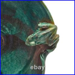 VTG Joy Imai Studio Pottery Frog Bowl 11 Iridescent Copper Green Signed ...