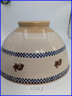 Vintage Nicholas Mosse 10 Checkerboard Rabbit Large Salad Bowl Ireland ...